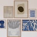 Blue Gallery Wall Art Set of 6 Modern Abstract Print Set - Etsy