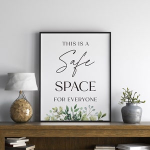 Safe Space Wall Art Therapy Wall Art Counseling Poster - Etsy