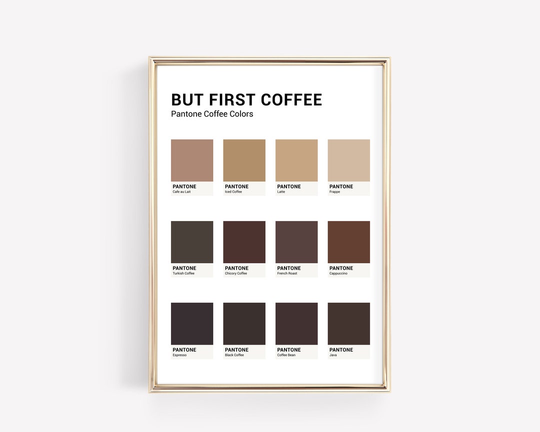 Coffee Pantone Wall Art, Coffee Color Art, Printable Wall Art, but ...