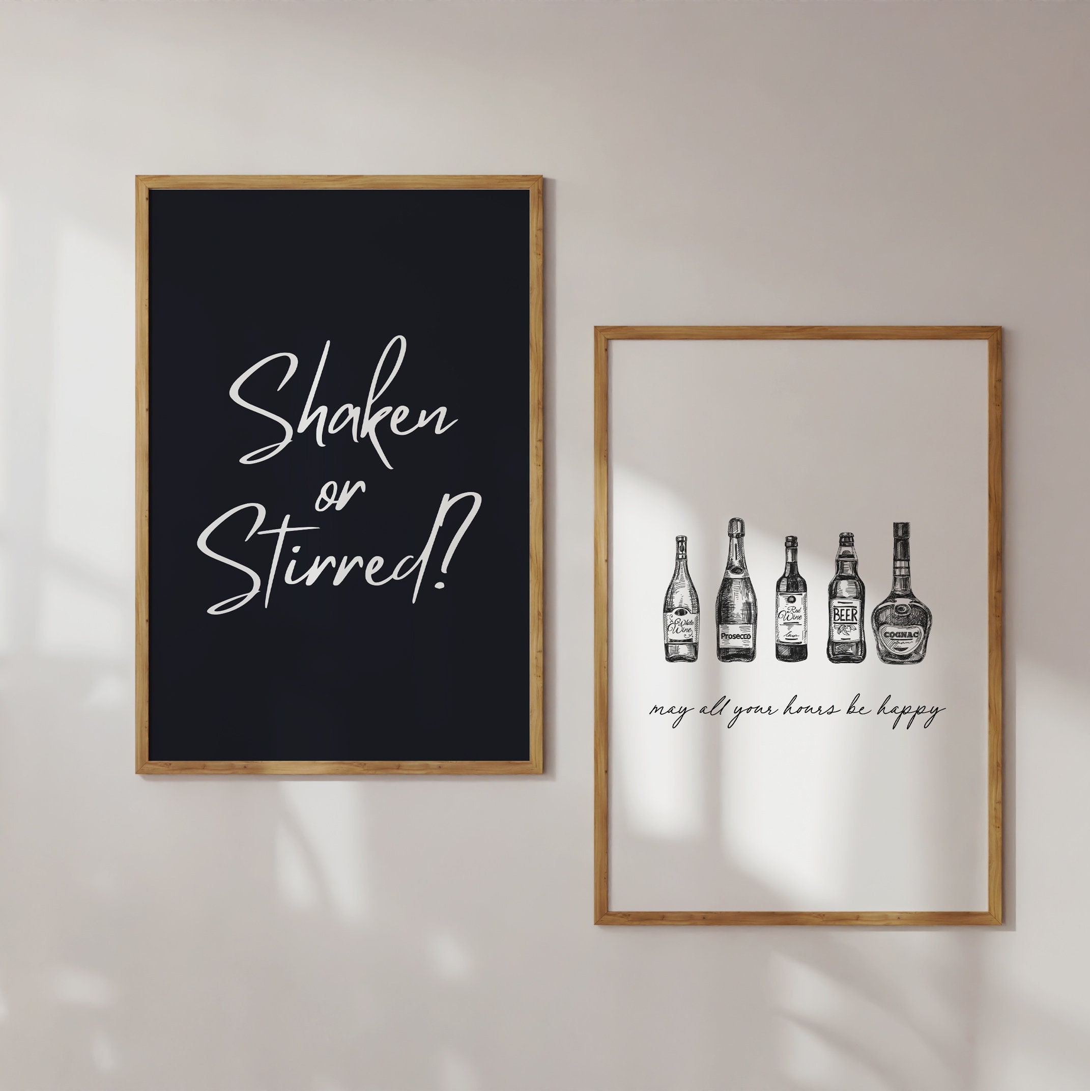 Bar Gallery Wall Art Set Bar Cart Print Bar Decor Cheers - Etsy
