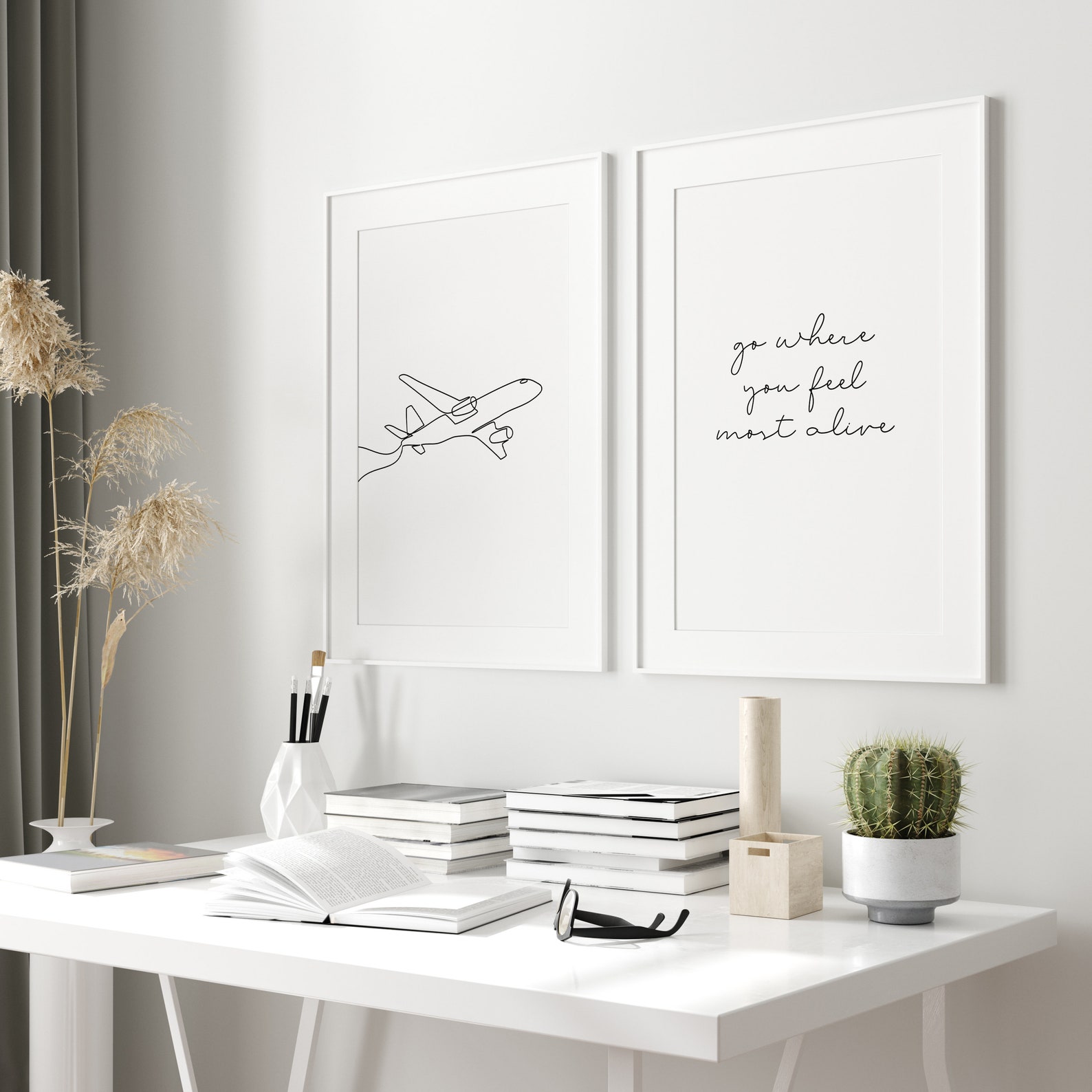 Travel Gallery Wall Art, Travel Wall Art, Travel Posters, Black White ...