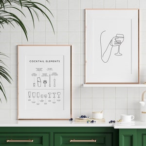 Bar Art Prints Set, Bar Printable, Bar Cart Decor, Home Bar Decor, Bar ...