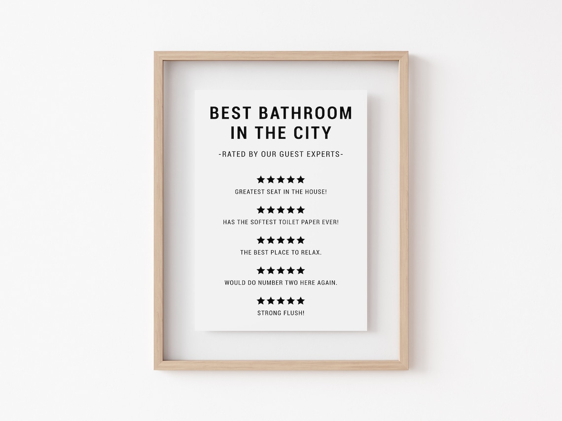 Funny Bathroom Wall Decor Set of 8 Bathroom Wall Art Set | Etsy