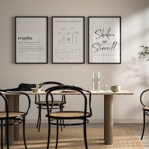 Bar Art Prints Set, Bar Printable, Bar Cart Decor, Home Bar Decor, Bar ...