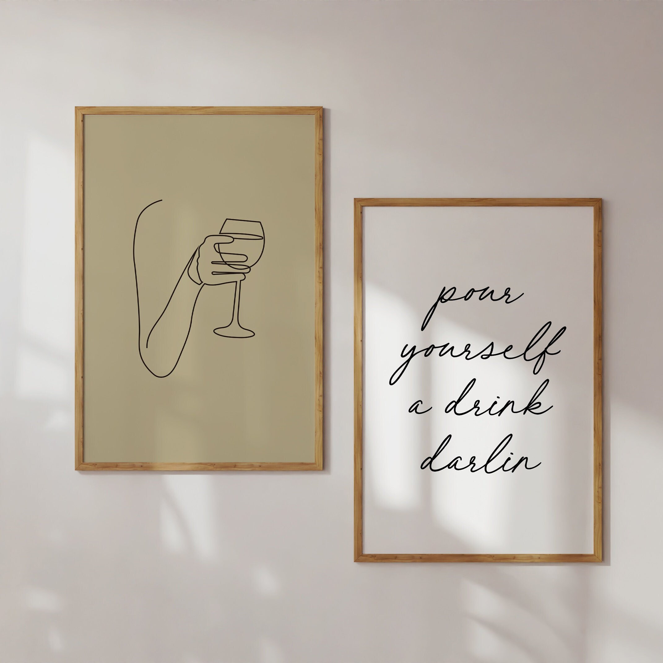 Bar Gallery Wall Art Set Bar Cart Print Bar Decor Cheers - Etsy