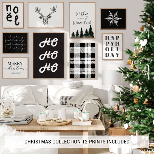 Black and White Christmas Decor - Etsy