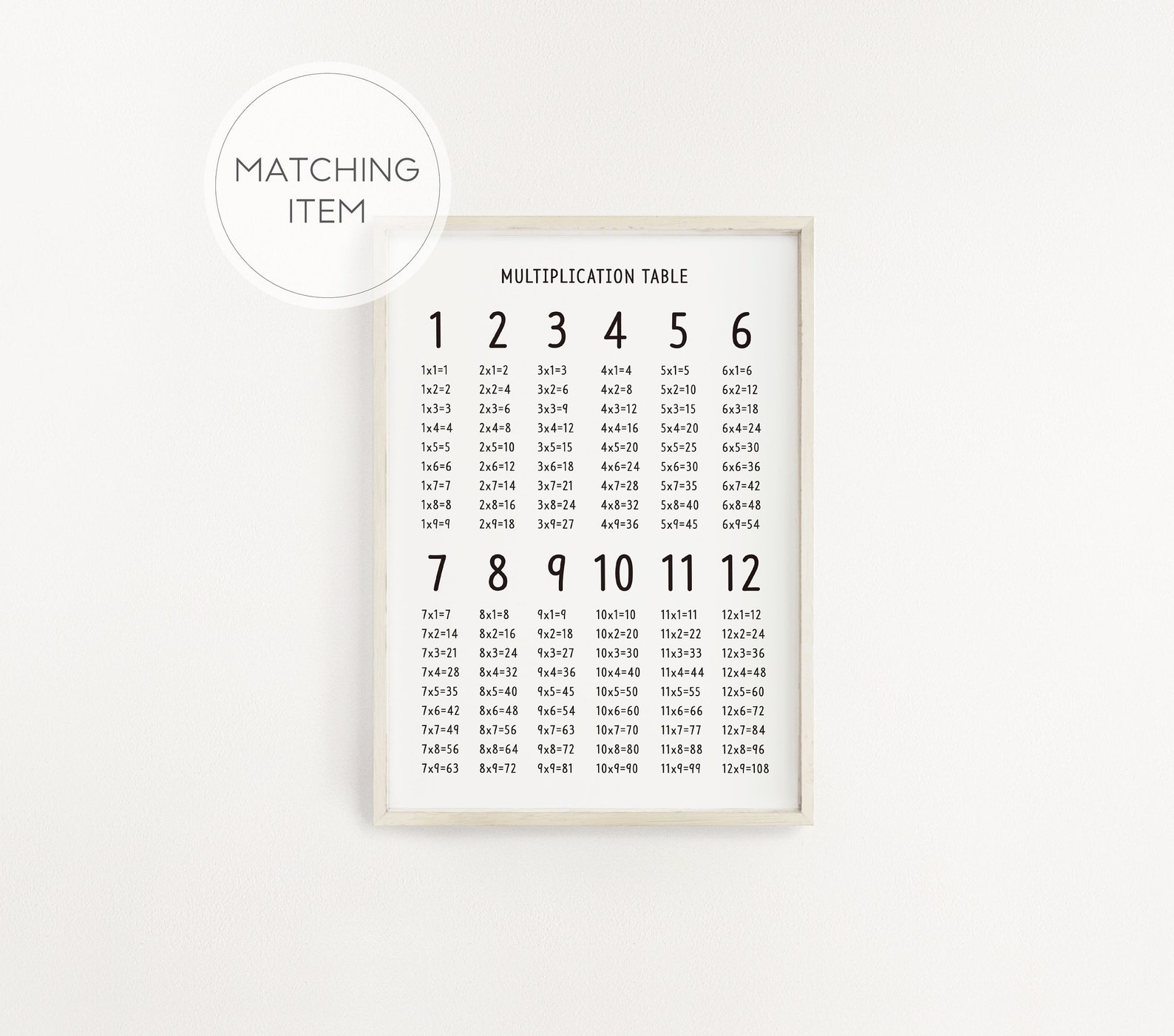 Modern Alphabet and Number Set of 2 Printable Black Alphabet | Etsy