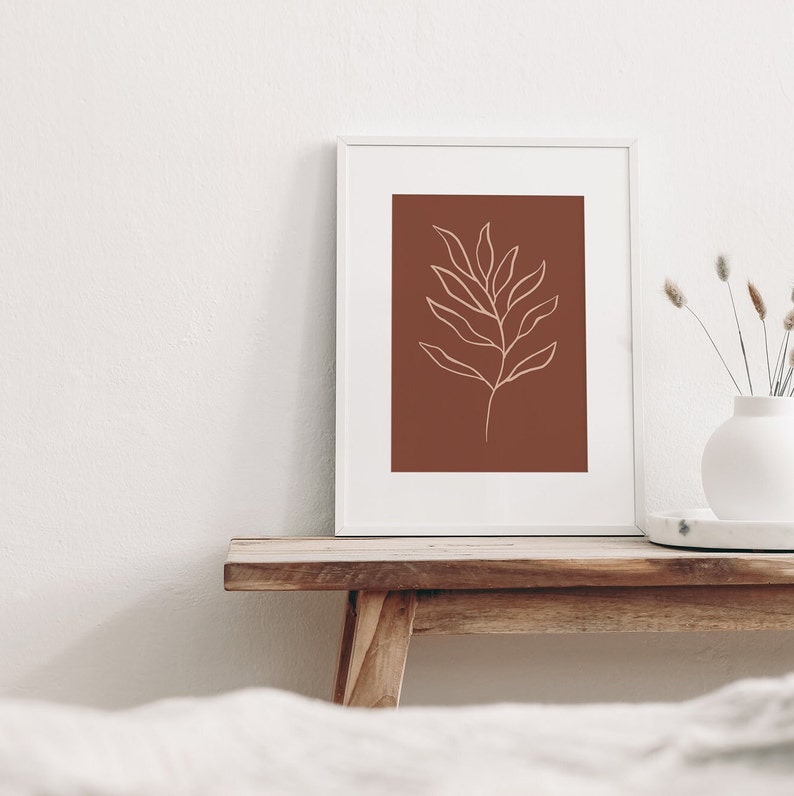 Printable Boho Wall Art Terracotta Prints Botanical Wall - Etsy