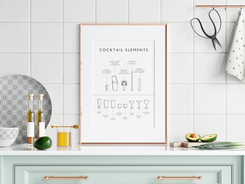 Bar Art Prints Set Bar Printable Bar Cart Decor Home Bar - Etsy