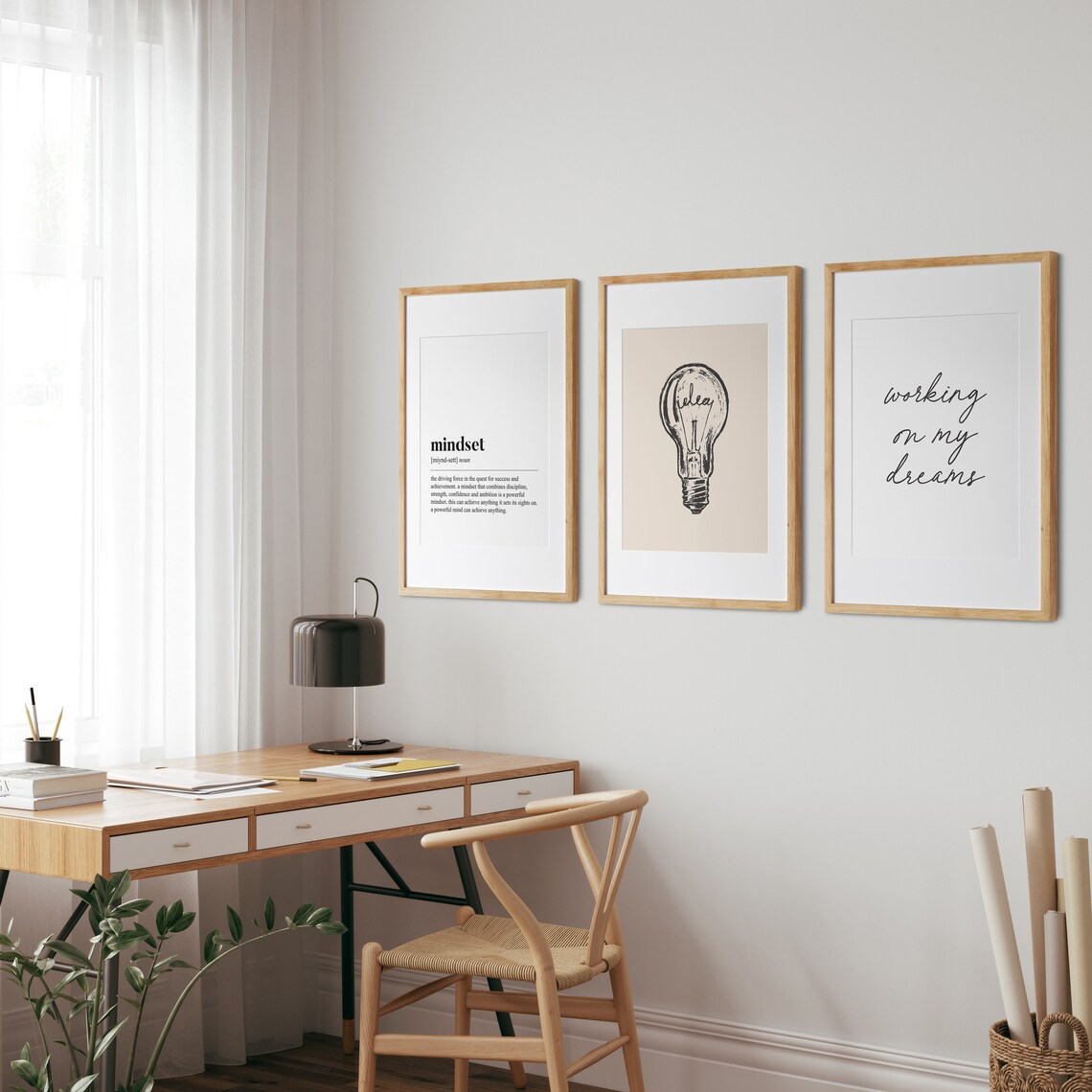 Home Office Wall Art Set, Office Print, Home Office Decor, Work From ...