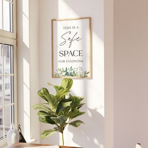 Safe Space Wall Art Therapy Wall Art Counseling Poster - Etsy