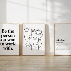 Office Gallery Wall Art Set, Office Wall Decor, Home Office Wall Art ...