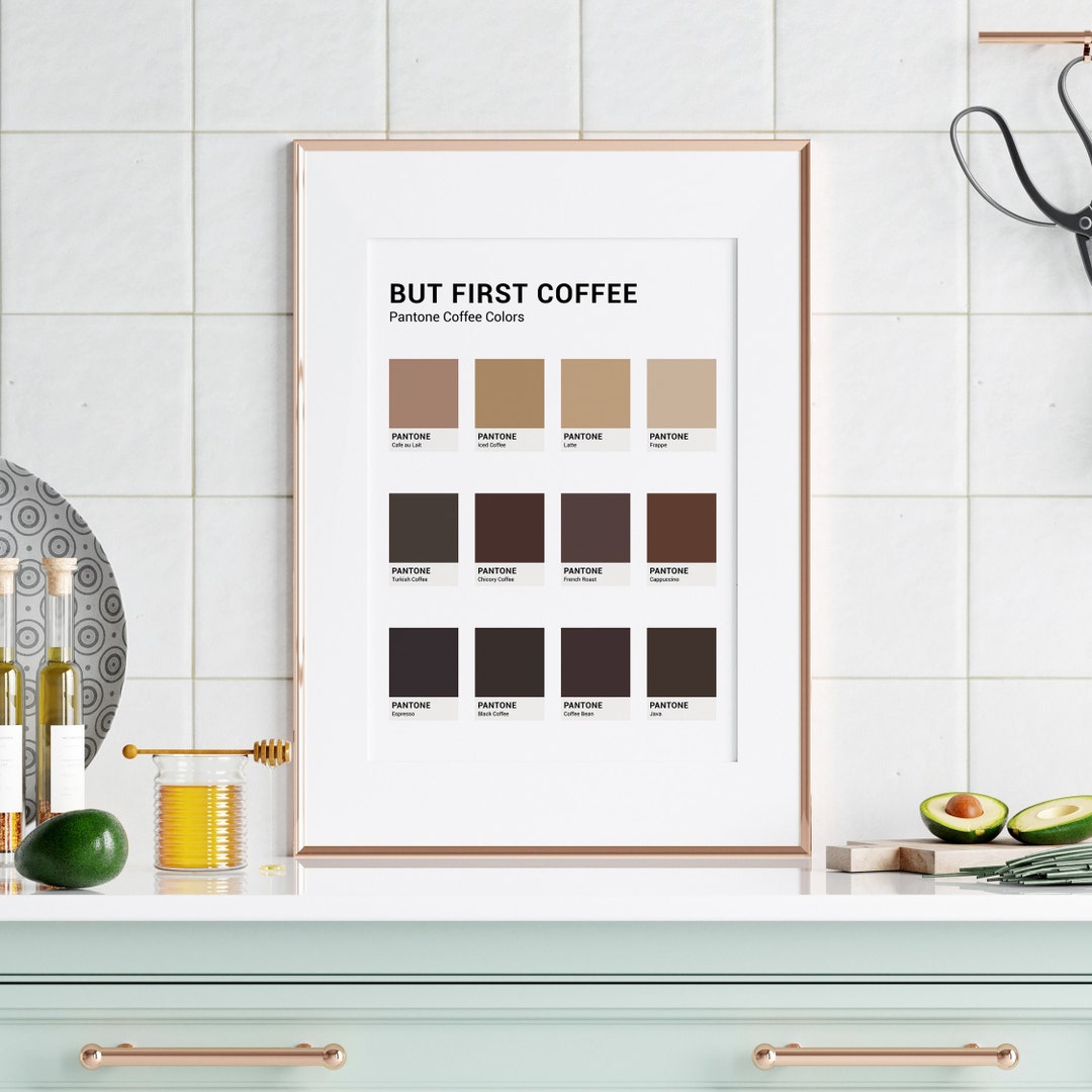 Coffee Pantone Wall Art Coffee Color Art Printable Wall Art - Etsy