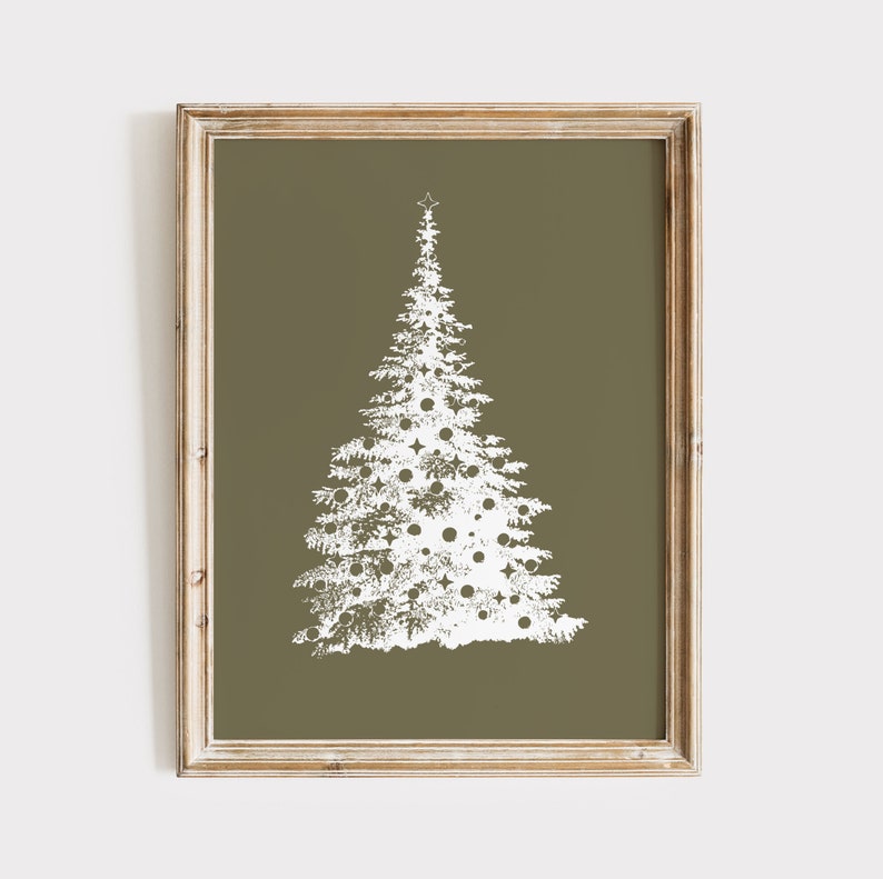 Boho Christmas Printable Set of 9, Trendy Christmas Print, Santa Poster ...