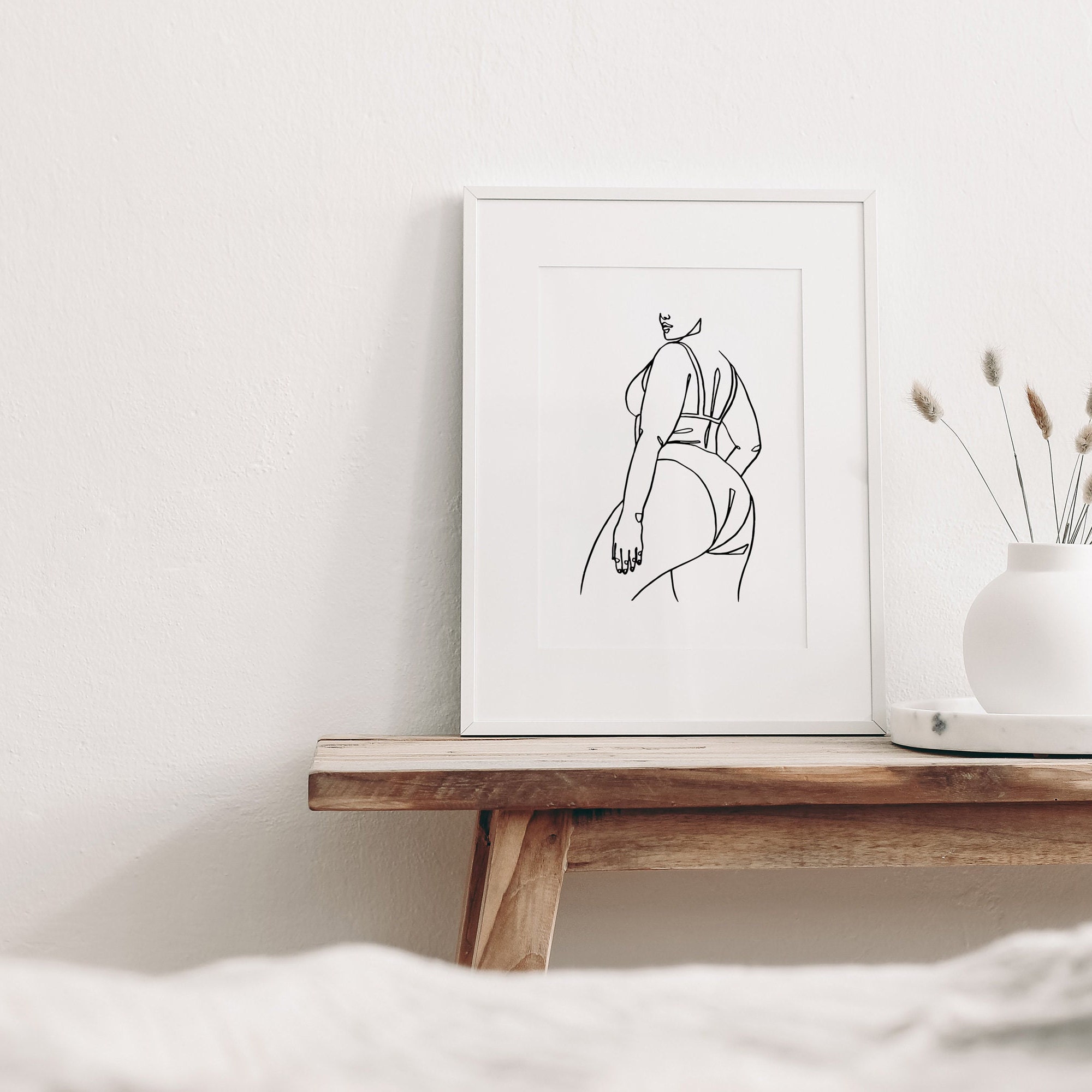 Body Positive Art Body Positivity Print Curvy Woman Line | Etsy