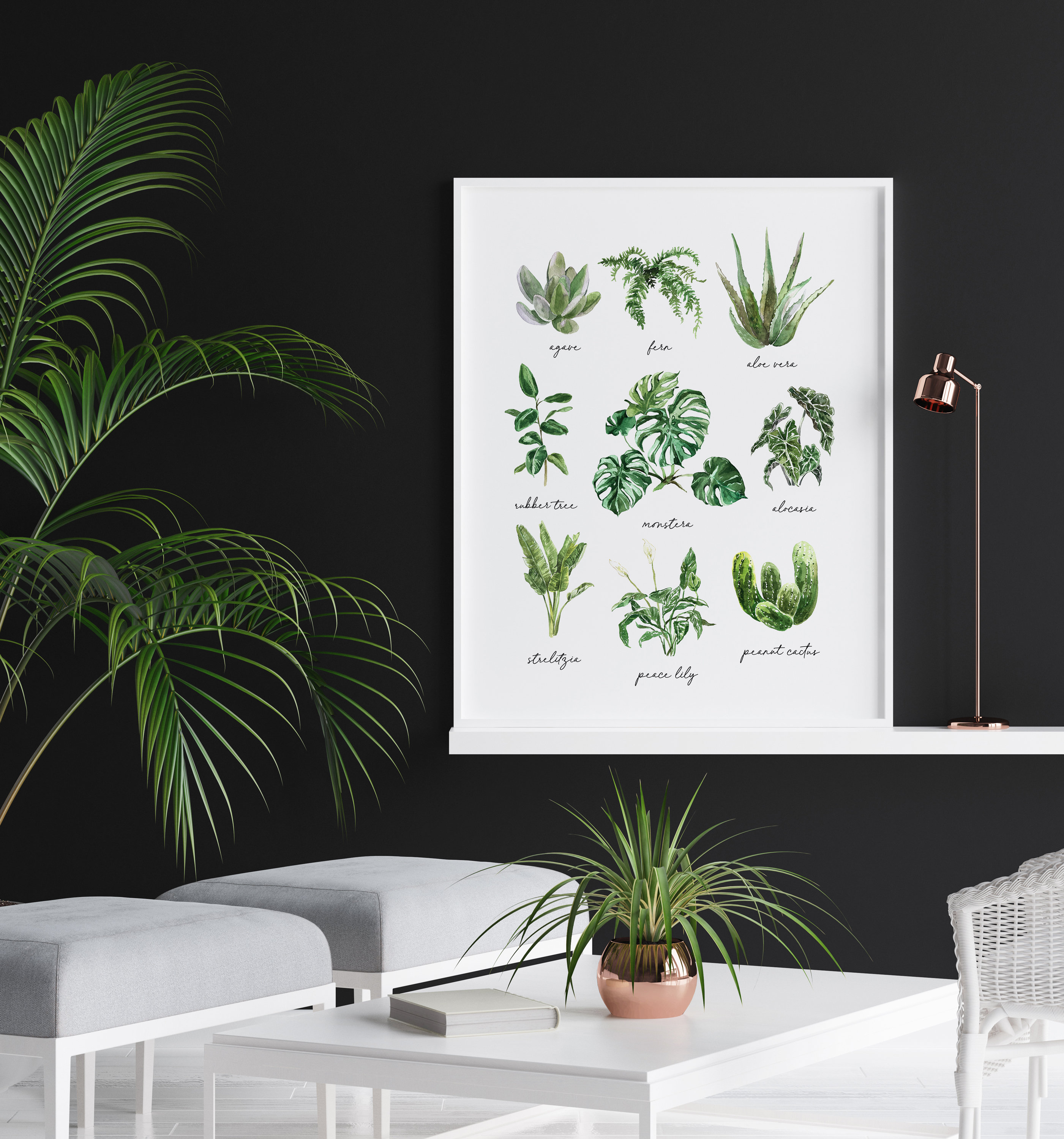 Plant Poster, Plant Wall Art, Botanical Wall Art, Plant Print, Indoor ...