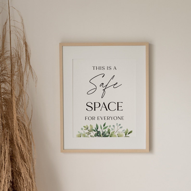 Safe Space Wall Art Therapy Wall Art Counseling Poster - Etsy