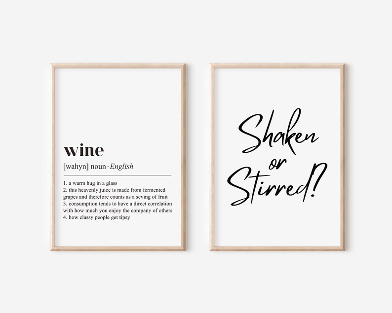 Bar Art Prints Set Bar Printable Bar Cart Decor Home Bar - Etsy