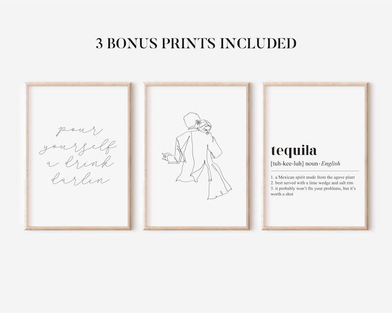 Bar Art Prints Set, Bar Printable, Bar Cart Decor, Home Bar Decor, Bar ...