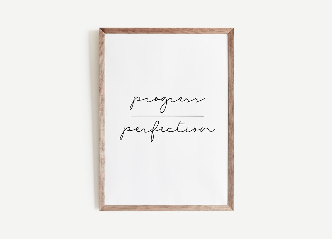 Progress Over Perfection Printable Wall Art, Home Office Art, Office ...