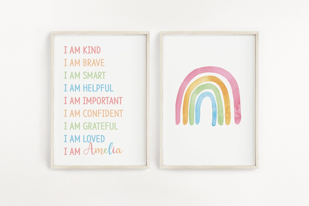 Personalized Name Print, Personalized Affirmations Print, Custom Name ...