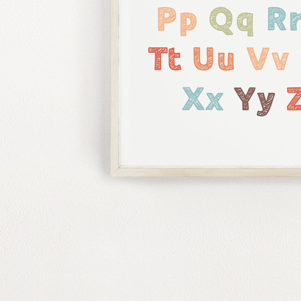 ABC Poster Nursery Wall Art Nursery Wall Decor Alphabet | Etsy