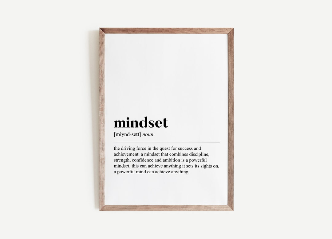 Mindset Definition, Inspirational Quote Prints, Office Decor ...