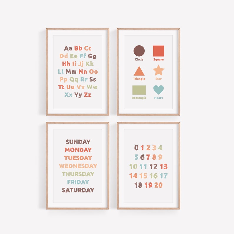 ABC Poster, Nursery Wall Art, Nursery Wall Decor, Alphabet Wall Art ...