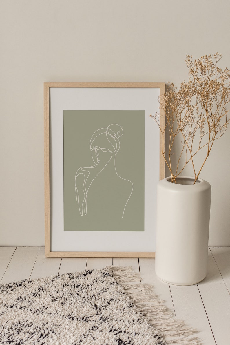 Woman Line Art Print Woman Body Print Female Line Wall - Etsy