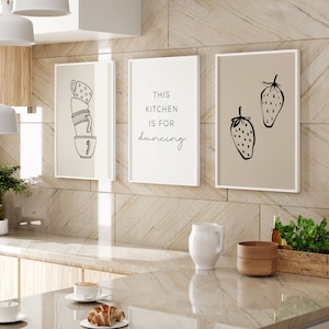 Kitchen Set of 8 Prints + 6 Bonus Prints for Free, Kitchen Bundle ...