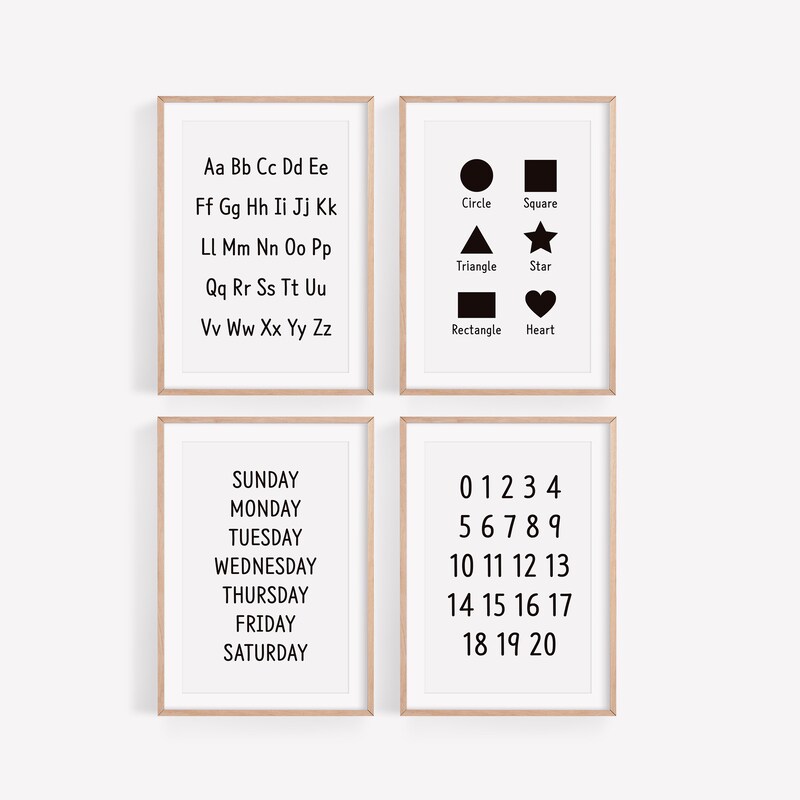 Modern Alphabet Poster - Etsy