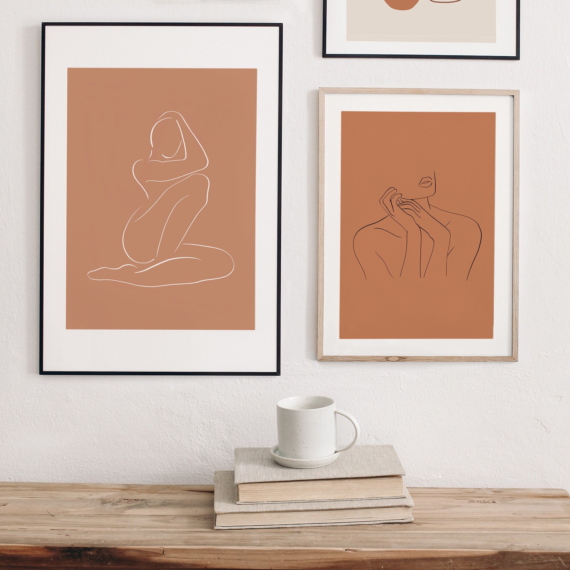 Boho Gallery Wall Art Set of 6 Boho Wall Decor Burnt Orange | Etsy