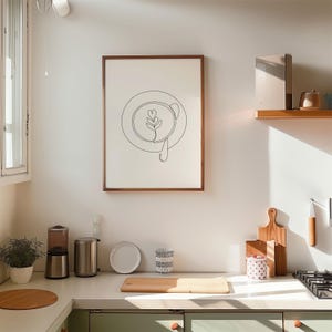 Coffee Corner Poster Set, Coffee Wall Art, Coffee Line Art Prints ...