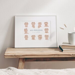 Mental Health Therapy Wall Art Set, Therapy Wall Decor, Counseling Wall ...