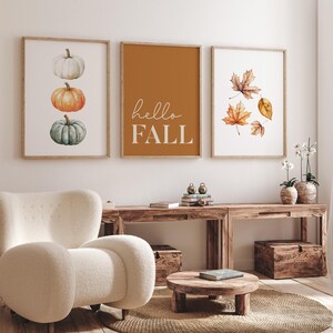 Thanksgiving Gallery Wall Set, Set of 6, Autumn Printable Wall Art ...