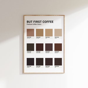 Coffee Pantone Wall Art Coffee Color Art Printable Wall Art - Etsy