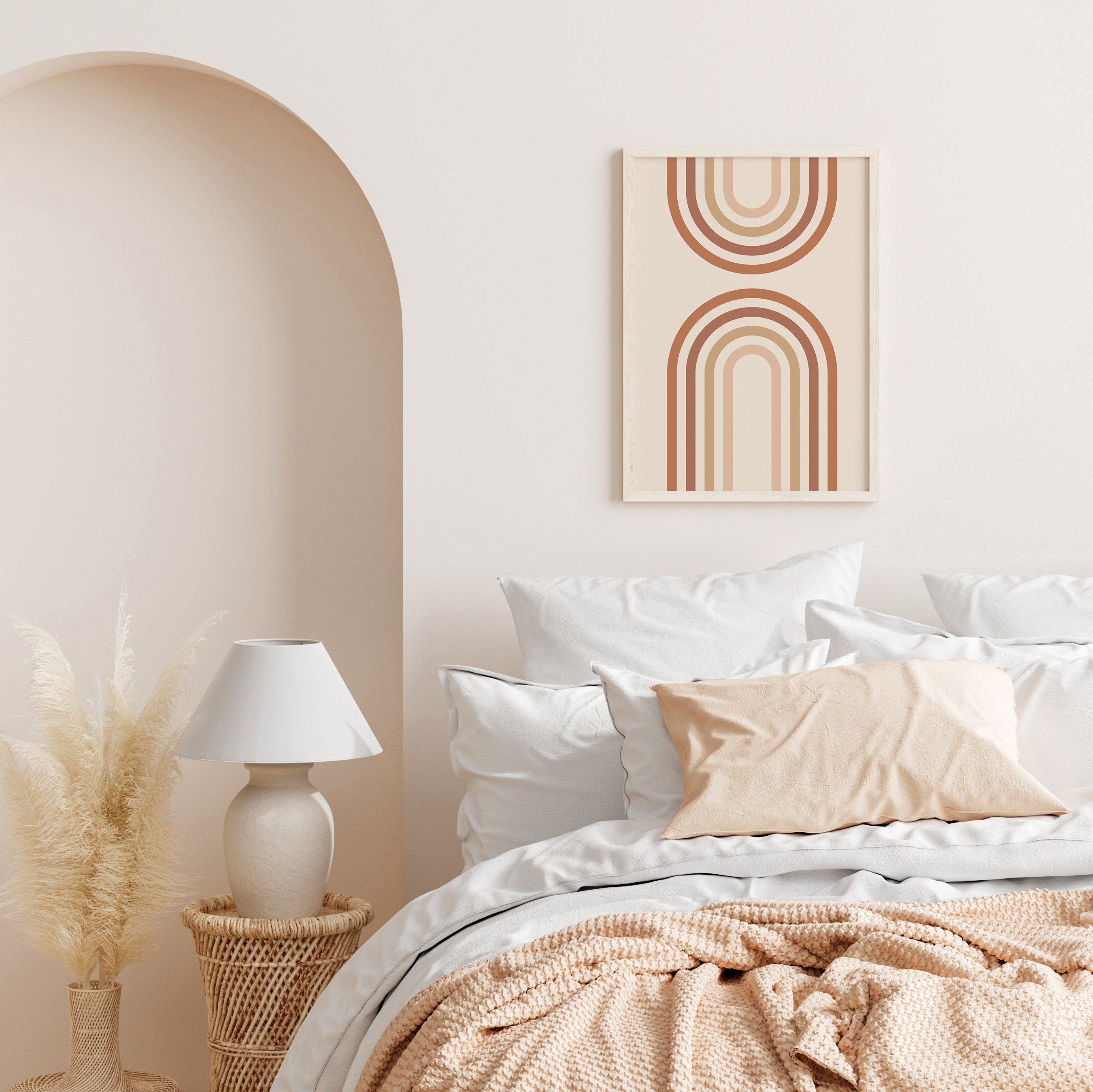 Boho Gallery Wall Art Set of 6 Boho Wall Decor Burnt Orange | Etsy