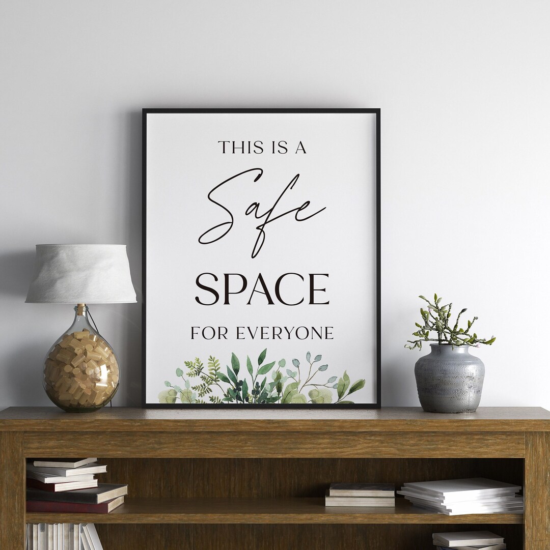 Safe Space Wall Art Therapy Wall Art Counseling Poster - Etsy