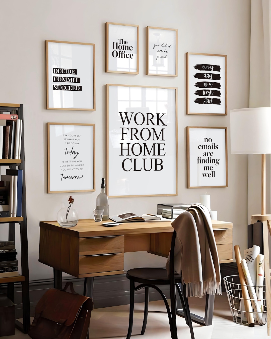 Home Office Print Set, Office Wall Art, Work Poster, Home Office Decor ...