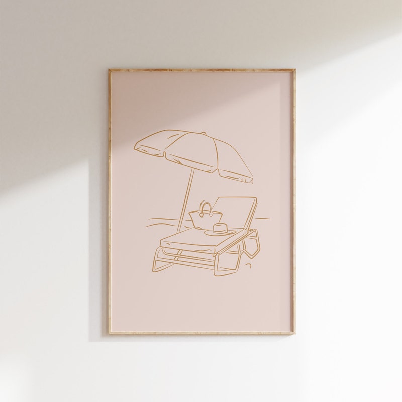 Beach Line Art - Etsy