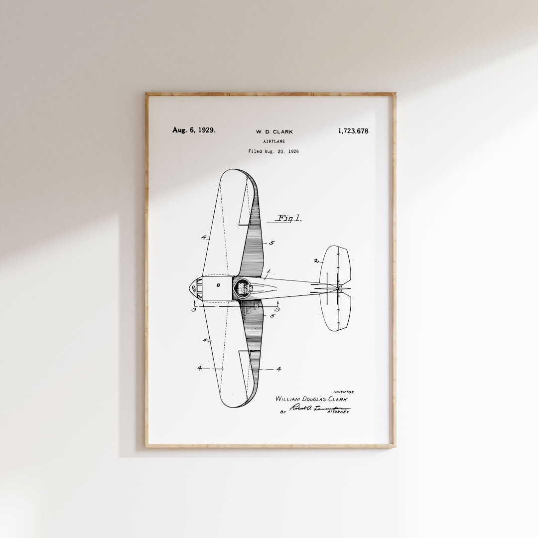 Airplane Fine Line Print, Airplane Line Art, Travel Wall Art, Travel ...