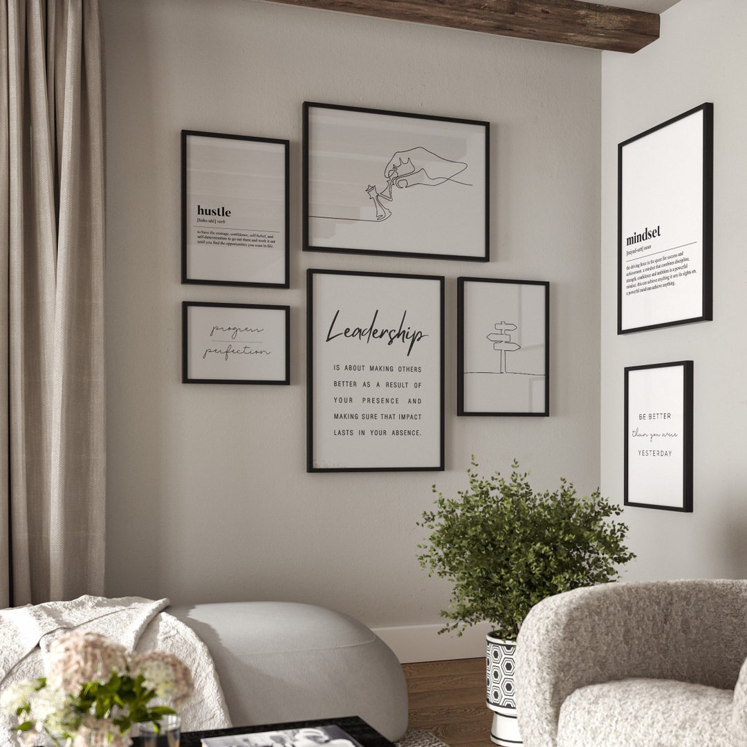 Office Wall Art Set, Home Office Set, Office Wall Decor, Home Office ...