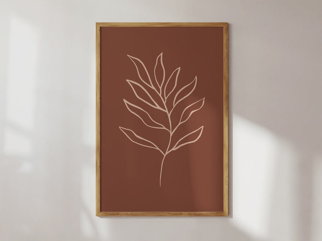 Printable Boho Wall Art, Terracotta Prints, Botanical Wall Art, Burnt ...