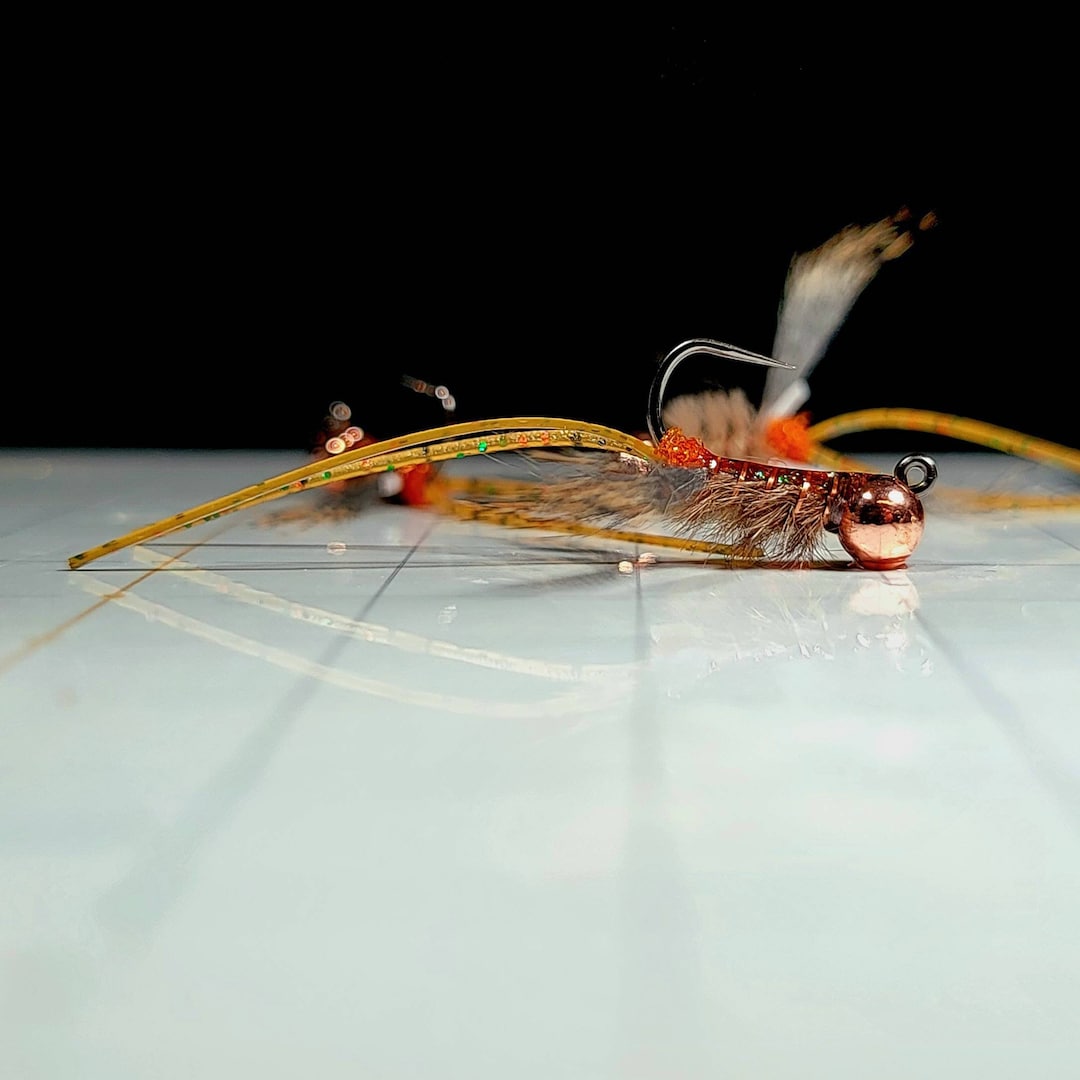 Three (3) Micro Cray - Crayfish Streamer Euro Nymph for Fly Fishing ...