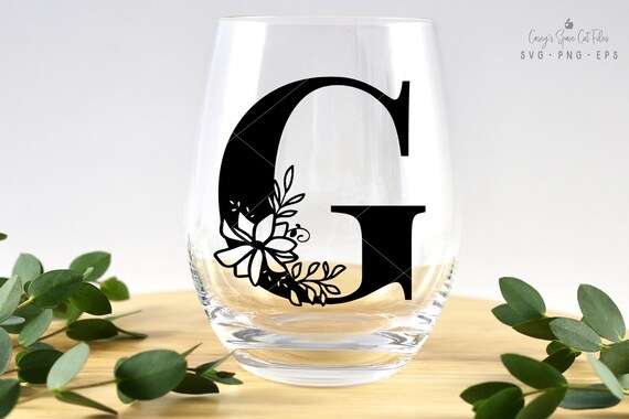 Capital G Letter Floral Capital Alphabet Svg Floral Letter | Etsy