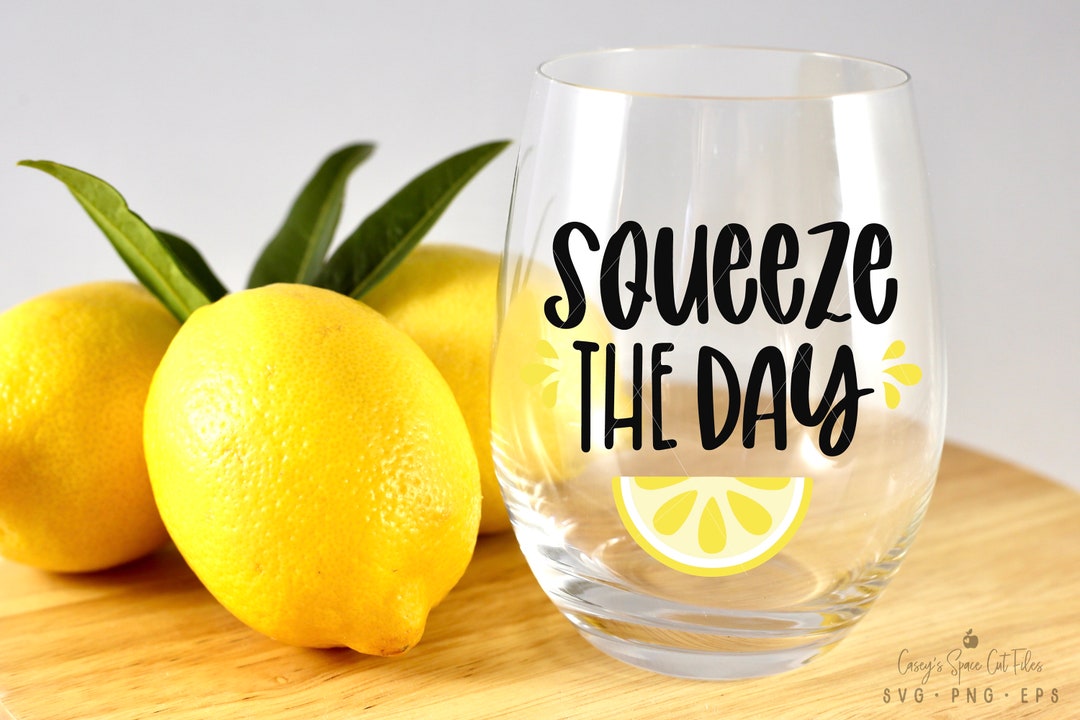 Squeeze the Day Lemon Wedge, Lemon Puns SVG, Lemonade Cut File, Fruit ...