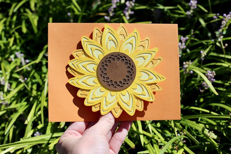 Sunflower Card - Etsy