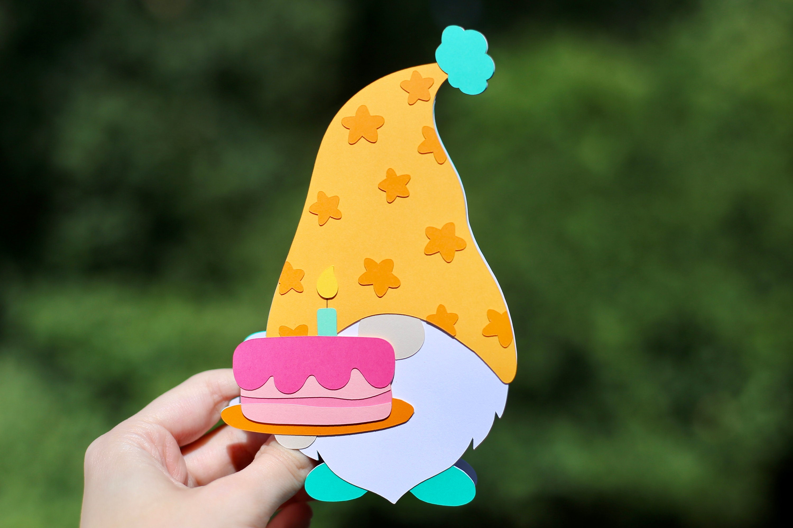 Birthday Gnome Card Happy Birthday Custom Gnome Handmade - Etsy