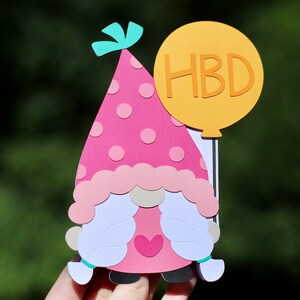 Birthday Gnome Card Happy Birthday Custom Gnome Handmade - Etsy