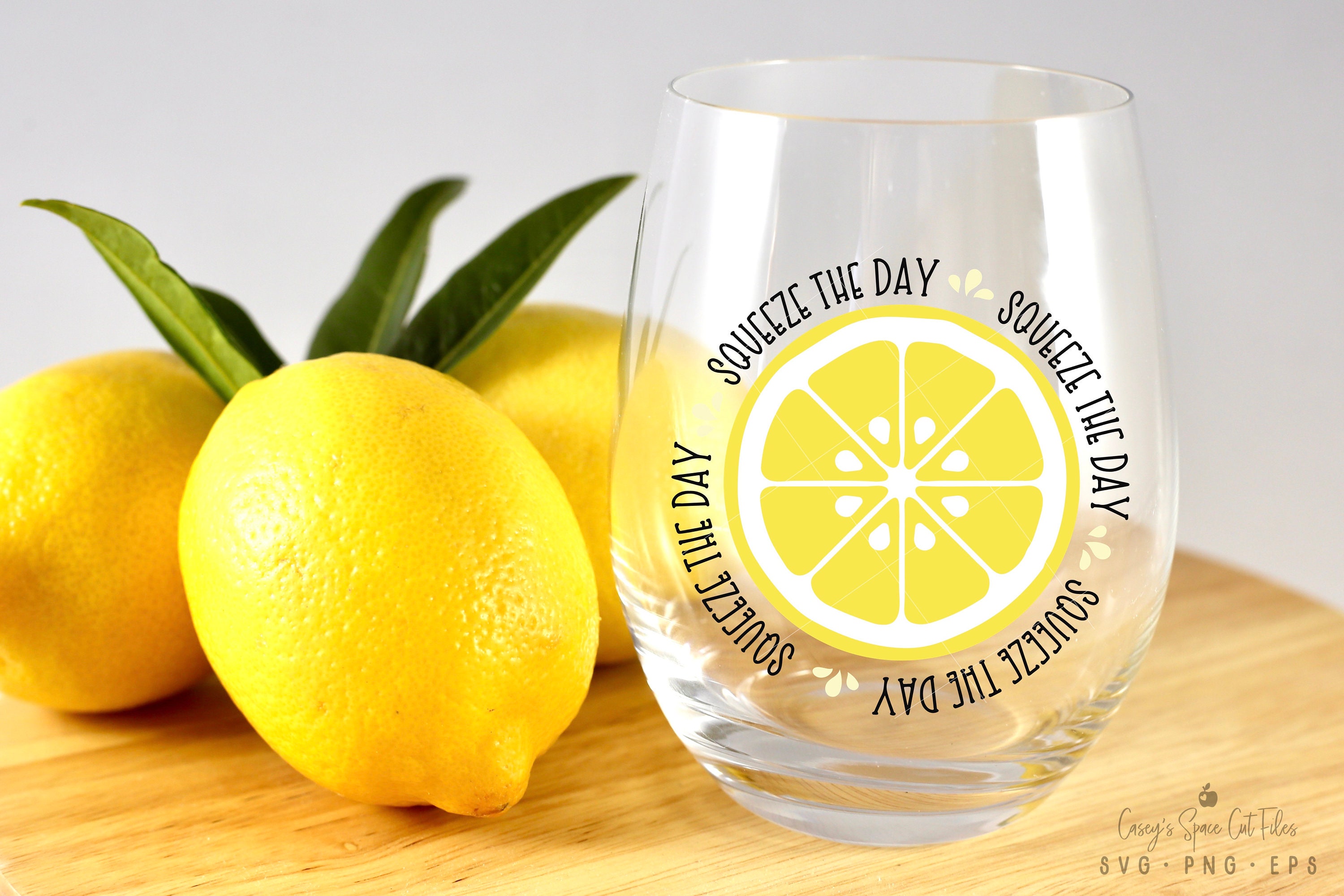 Squeeze the Day Lemon Slice Lemon Puns SVG Lemonade Cut | Etsy